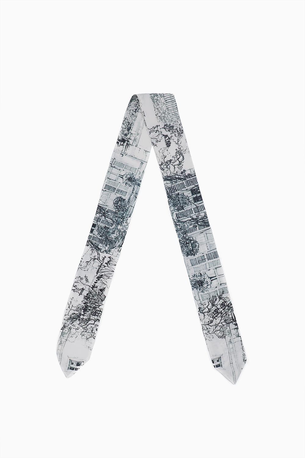 Twilly aus Seide in weiß-schwarz – PIO O'KAN